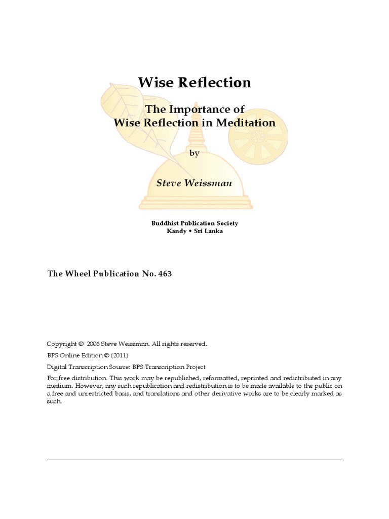Wise Reflection by Steve Weissman | PDF