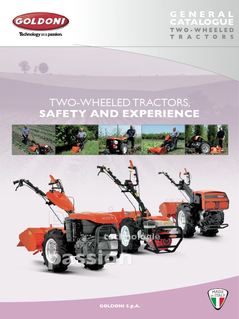 Goldoni Two-Wheeled Tractors Catalogue | PDF | Tractor | Transmission ...