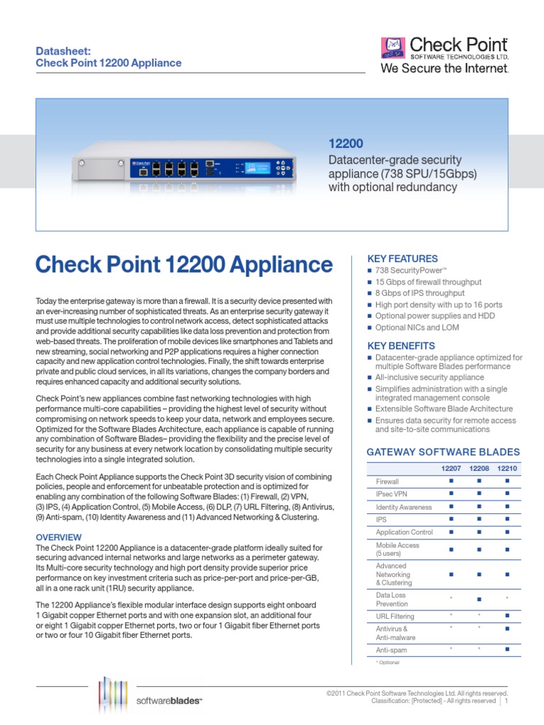 Appliance Datasheet | PDF | Firewall (Computing) | Computer Network