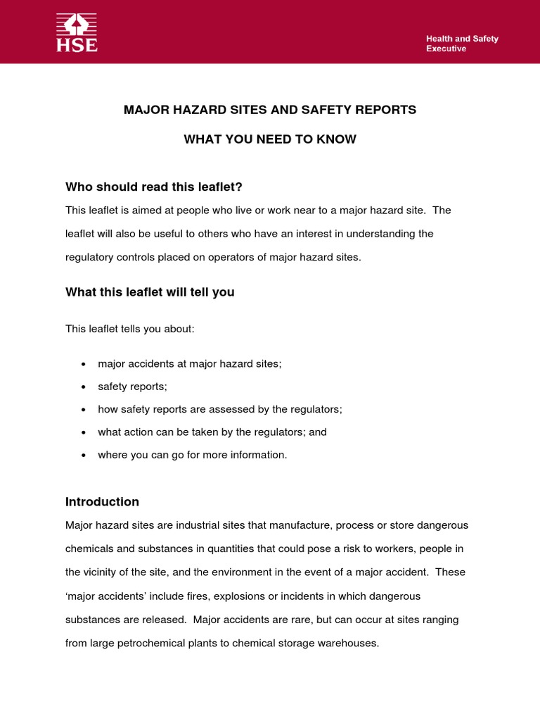 09 COMAH Guidance | PDF | Prevention | Safety