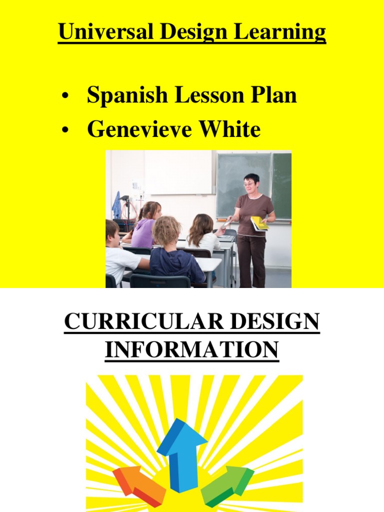 Universal Design in Spanish Lessons | PDF | Lesson Plan | Educational ...