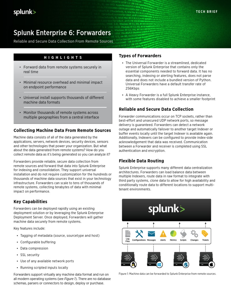 Splunk Forwarders Tech Brief | PDF | Transport Layer Security ...