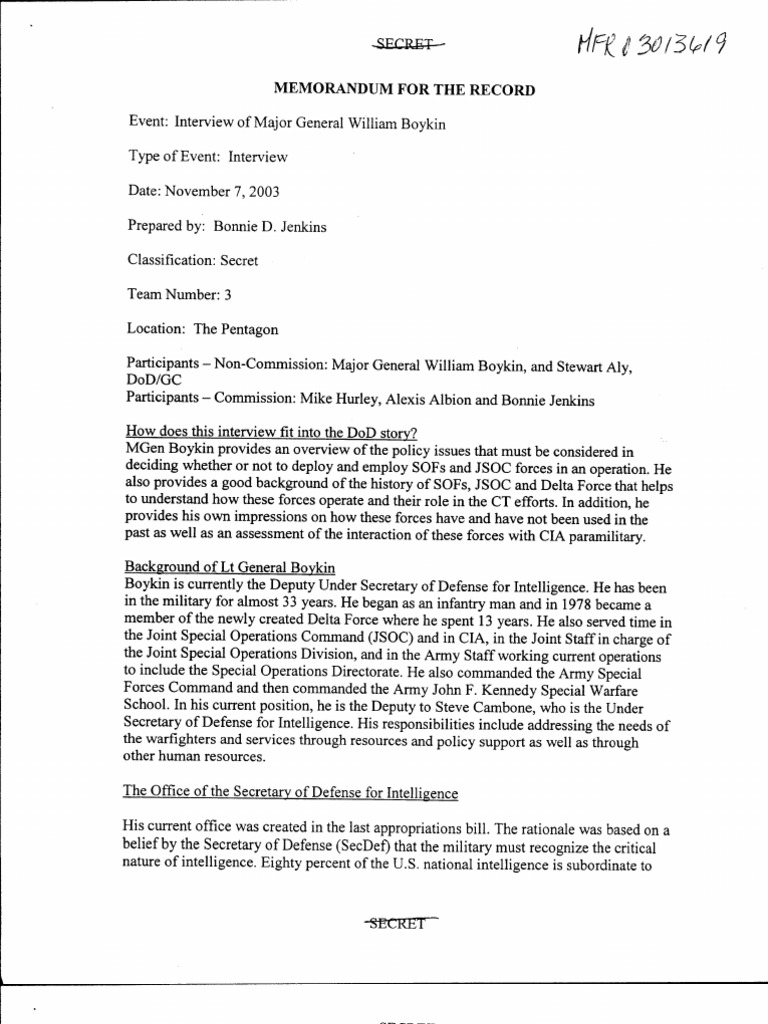 MFR Nara - t3 - Dod - Boykin William - 11-7-03 - 00073 | PDF | Joint ...