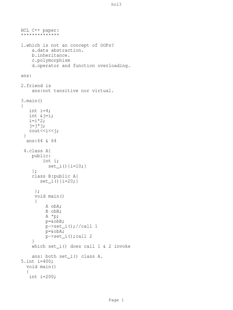 Hcl 3 Pdf Subroutine C Programming Language 7429