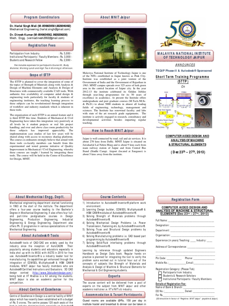 Brochure STTP On Cad | PDF | Science And Technology | Mechanical Engineering