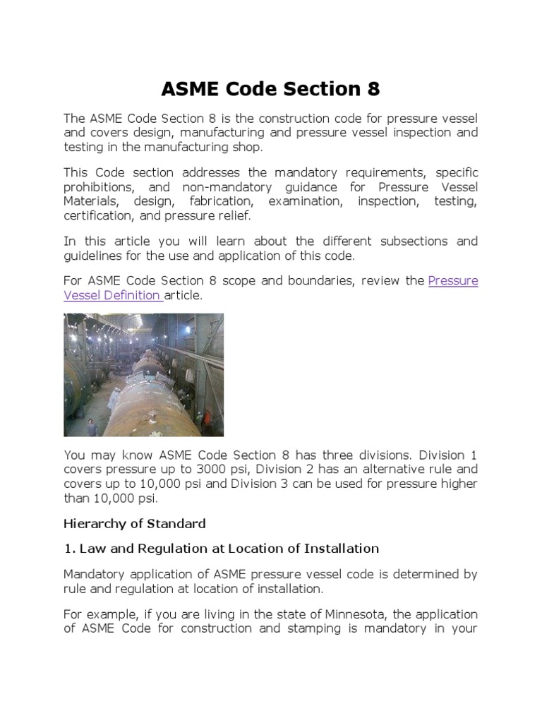 ASME Code Section 8 | PDF | Applied And Interdisciplinary Physics | Industries