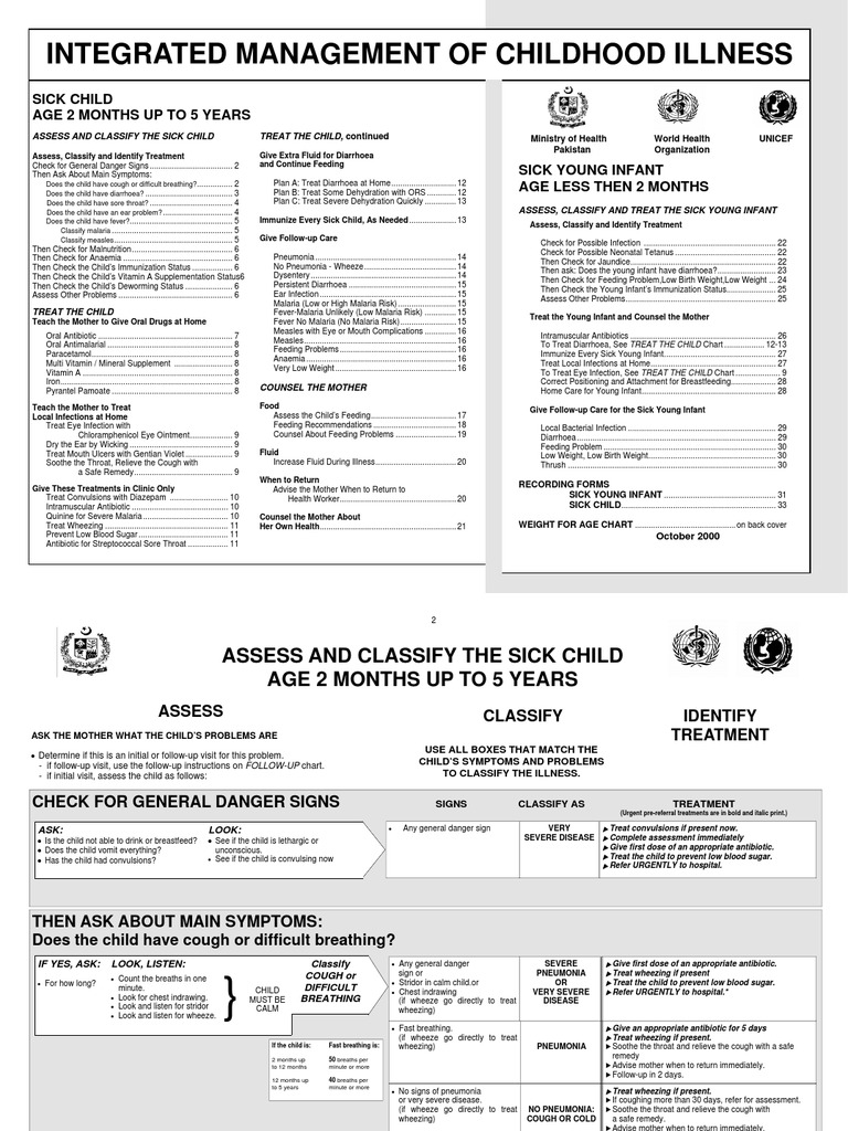 IMCI - For Pakistan | PDF | Fever | Diarrhea