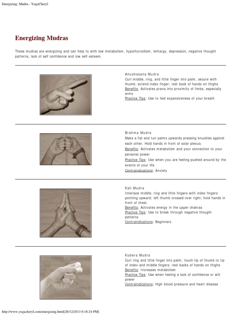 Energizing Mudras for Vitality | PDF | Finger | Hand