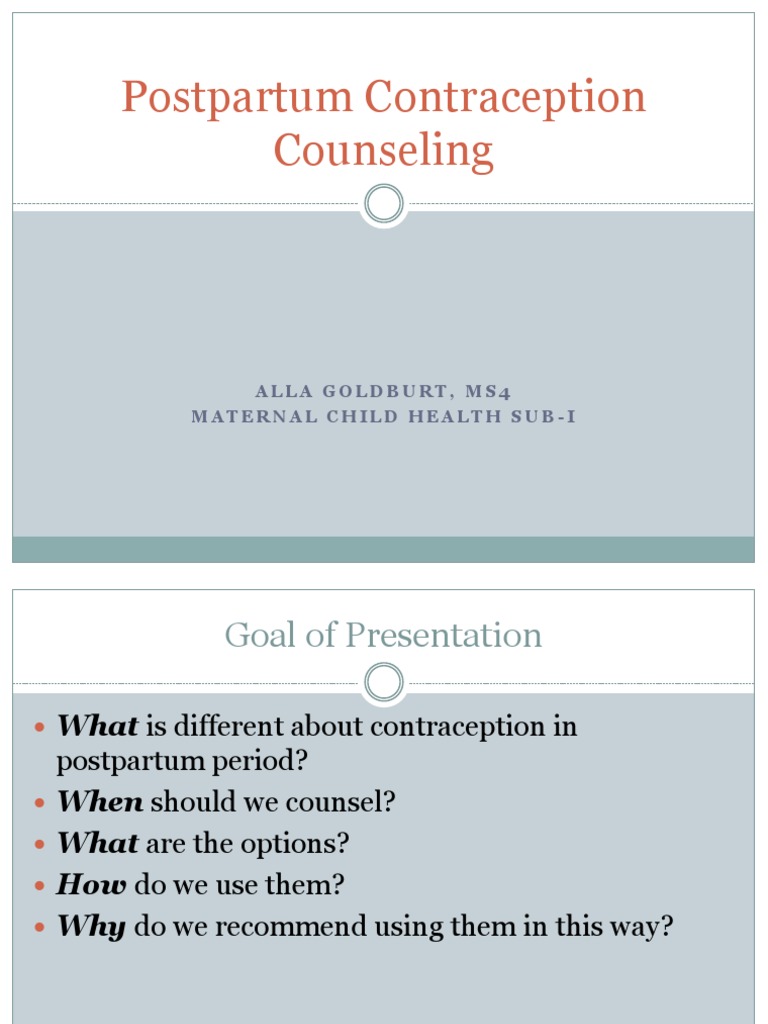 Postpartum Contraception | PDF | Birth Control | Breastfeeding