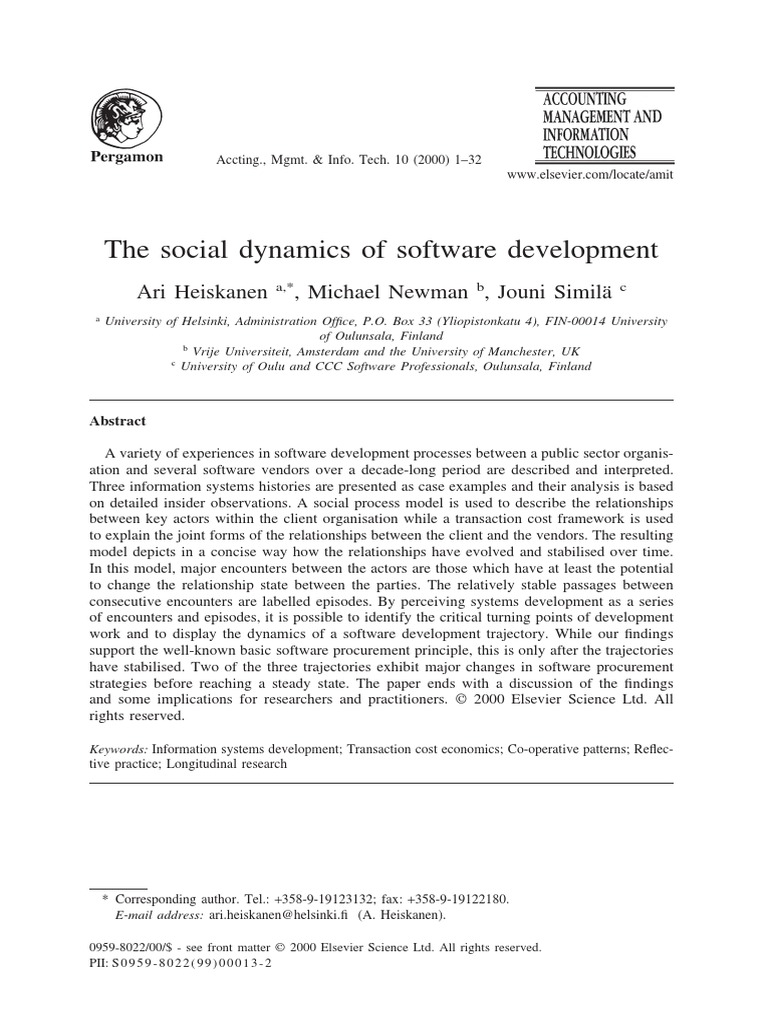 Dynamic of Software Development | PDF | Procurement | Strategic Management