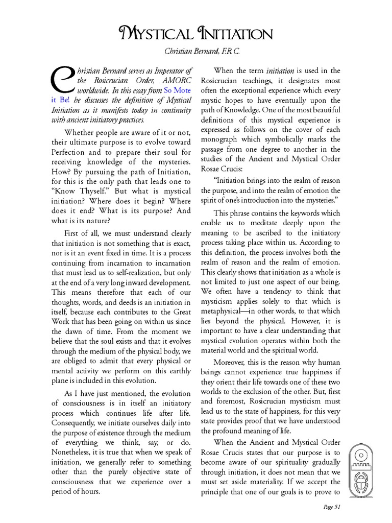 Understanding Mystical Initiation Today | PDF