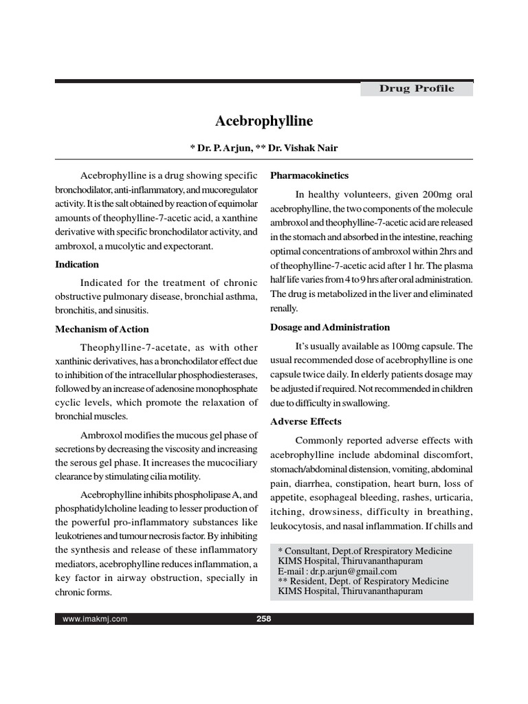 08 Drug Profile | PDF | Inflammation | Asthma