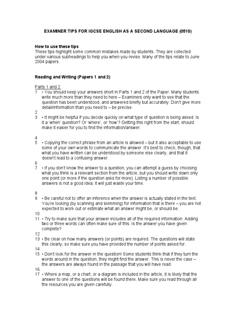 IGCSE | PDF | Paragraph | Essays