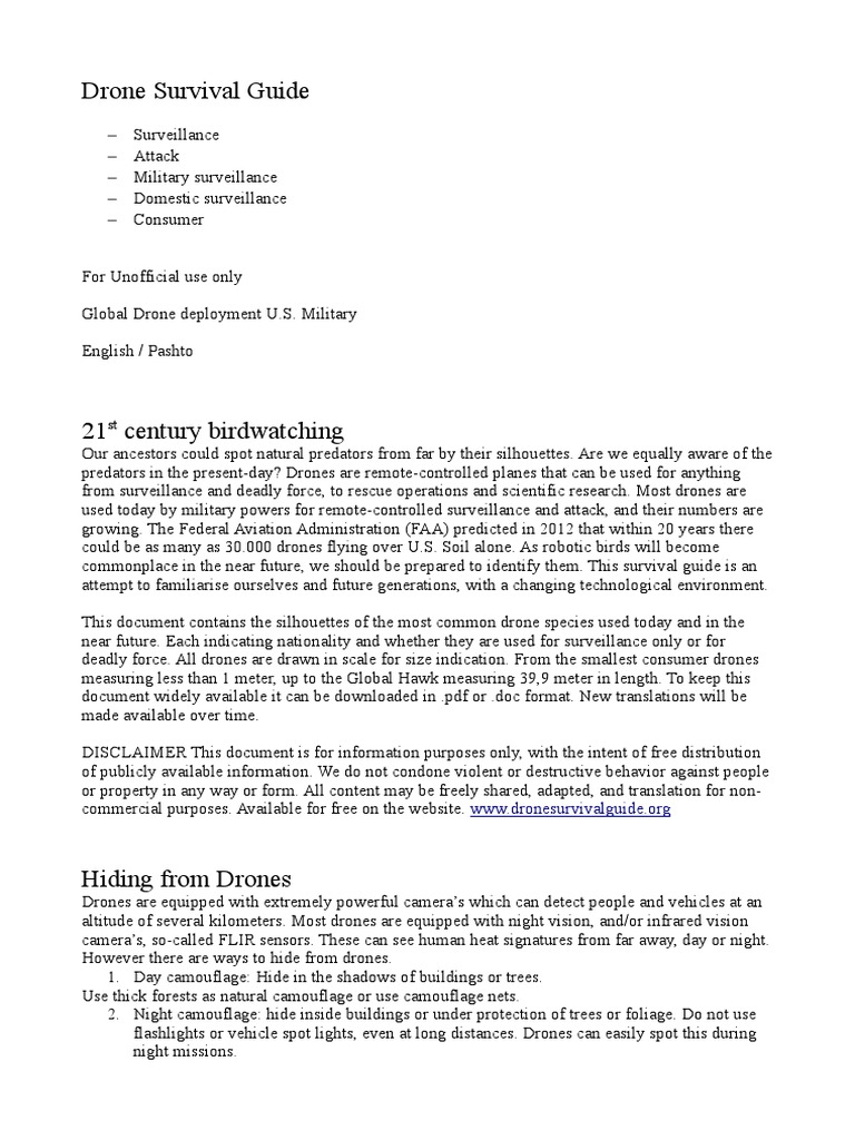 Drone Survival Guide | PDF | Unmanned Aerial Vehicle | Electronics