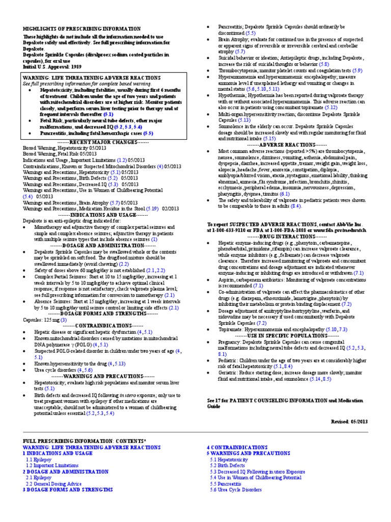 See Full Prescribing Information For Complete Boxed Warning | PDF ...