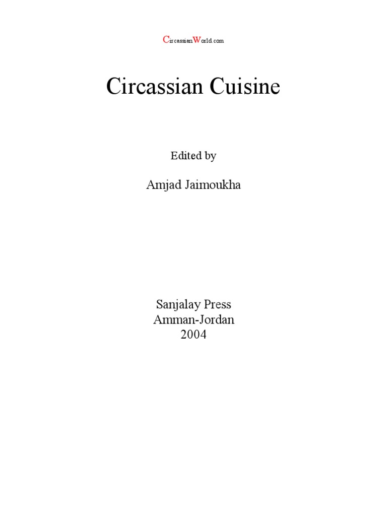 Circassian Cuisine By Amjad Jaimoukha Pdf Sausage Dumpling