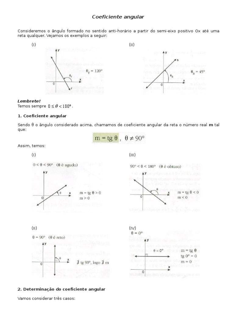 Coeficiente Angular | PDF