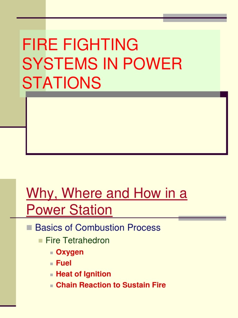 Fire Fighting Systems in Power Stations | PDF
