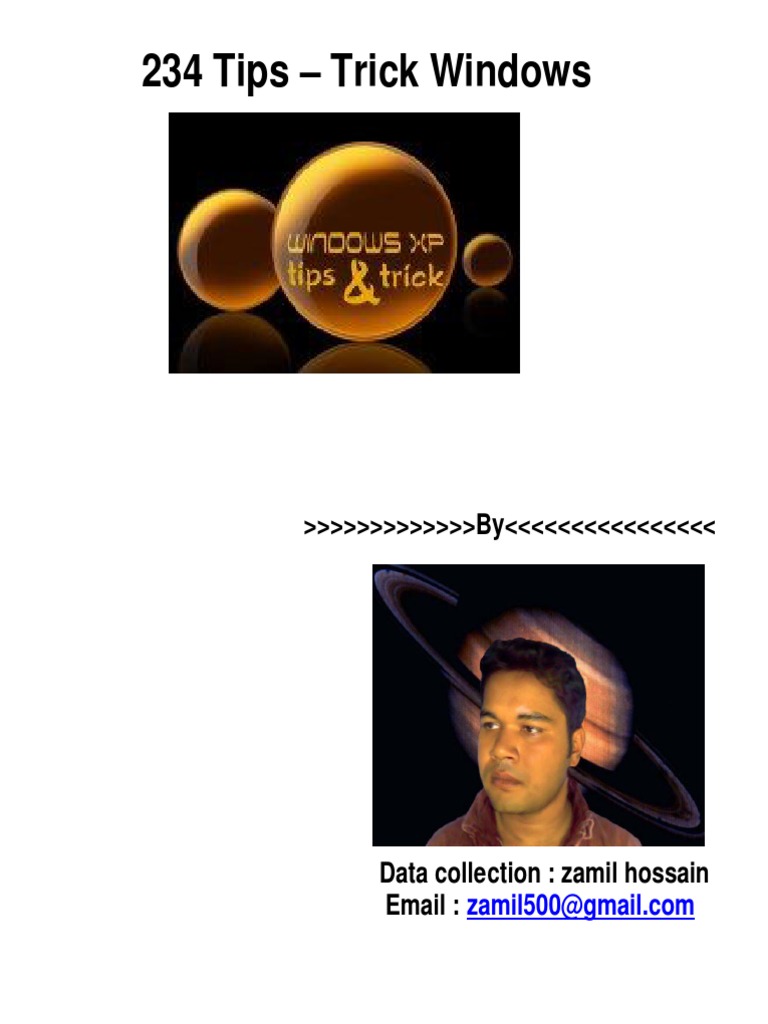 Windows XP Tips 234 Part Part 2 | PDF | Windows Registry | Booting