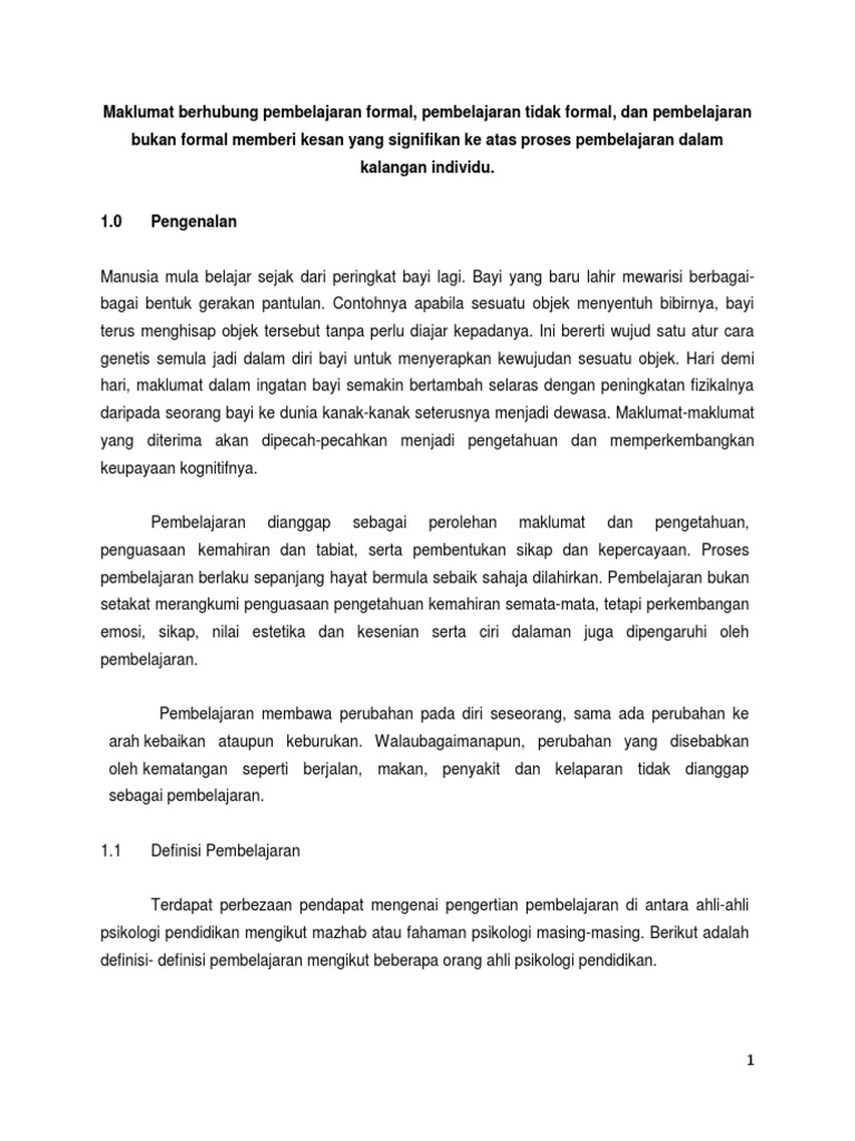 Jenis - Jenis Pembelajaran SEM 2 | PDF | Karier & Perkembangan | Sains ...
