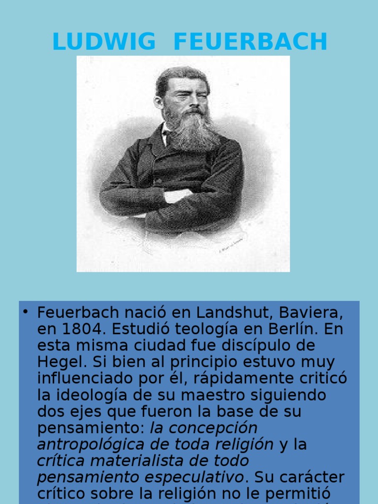 Ludwig Feuerbach | PDF | Movimientos filosóficos | Teorías filosóficas