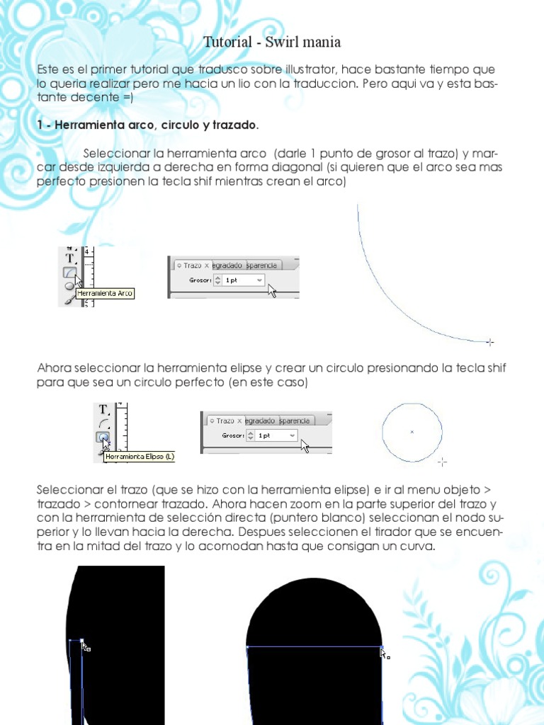 Tutorial Illustrator Swirl Pdf Point And Click Elipse