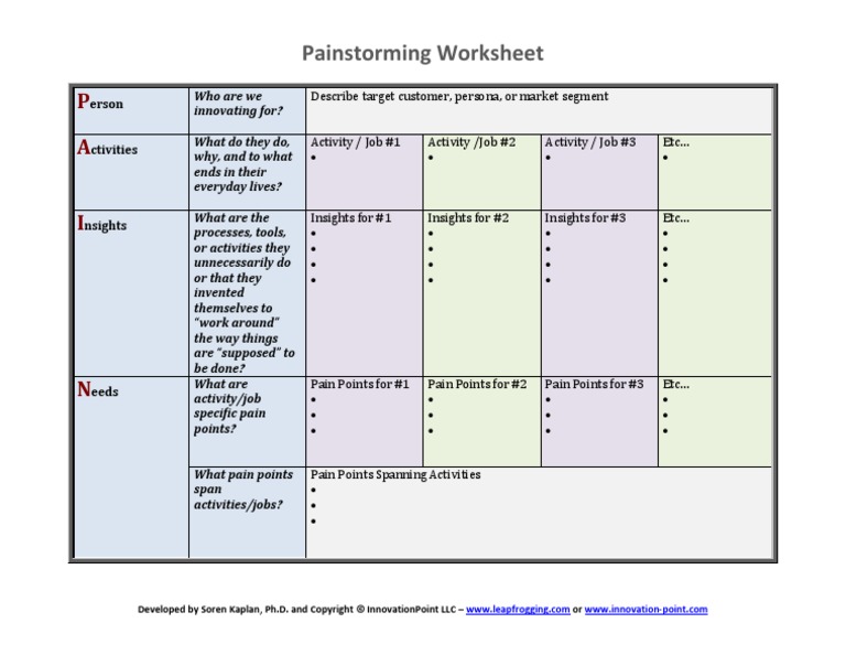Painstorming Template1 | PDF | Career & Growth | Self-Improvement