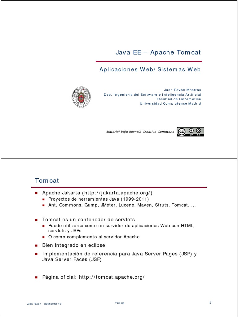 42 Tomcat | PDF | Páginas del servidor Java | Servlet Java