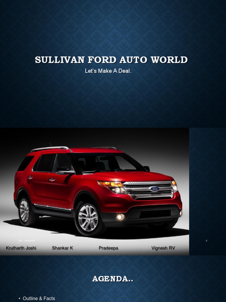 Sullivan Ford Auto World Pdf Market Economics Business