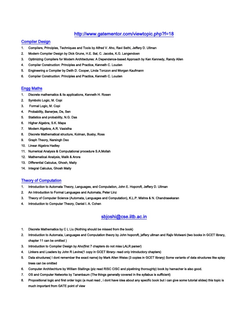Books Gate | PDF | Theoretical Computer Science | Computer Science