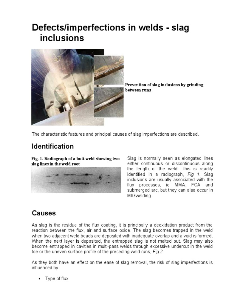 Inclusions Welding