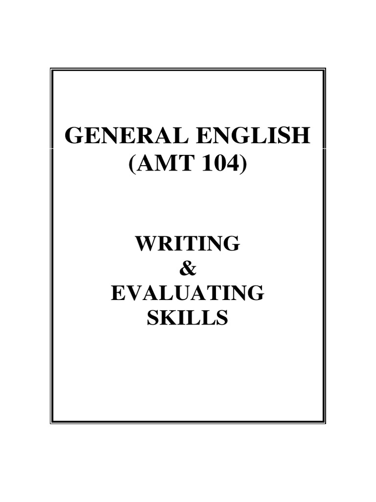 General English Writing Skills Guide | PDF
