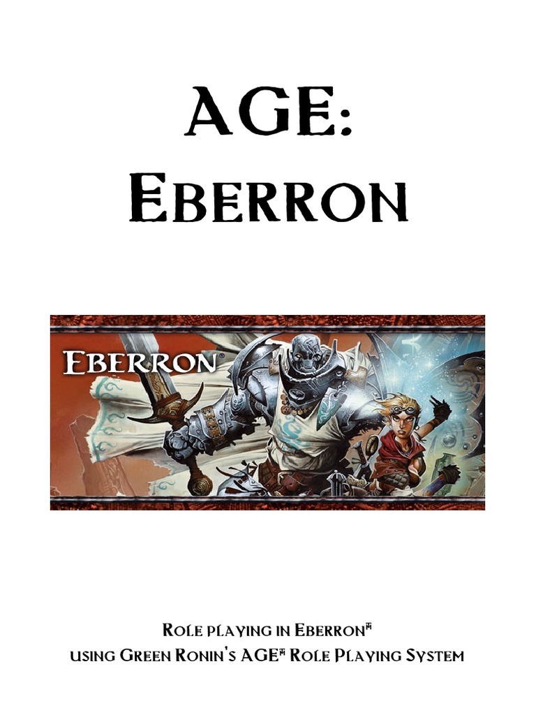 Age Eberron v0 1 | PDF | World Of Eberron | Dwarf (Dungeons & Dragons)