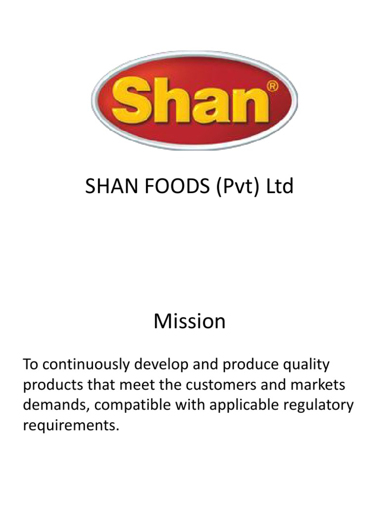 Shan Foods (PVT) LTD | PDF
