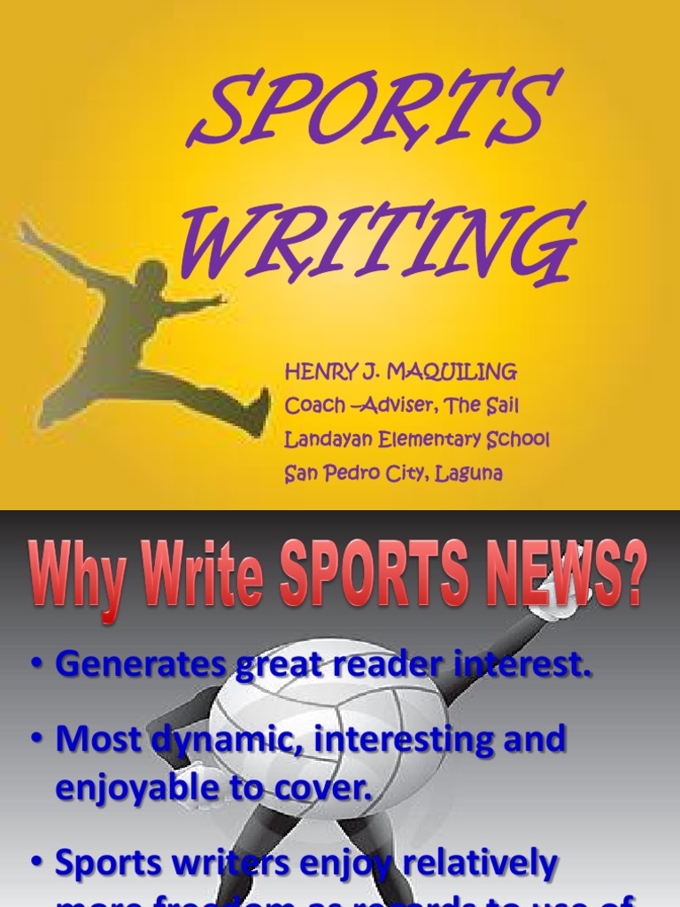 Presentation On Sports Writing 2013-14 | PDF | Sports Rules And ...