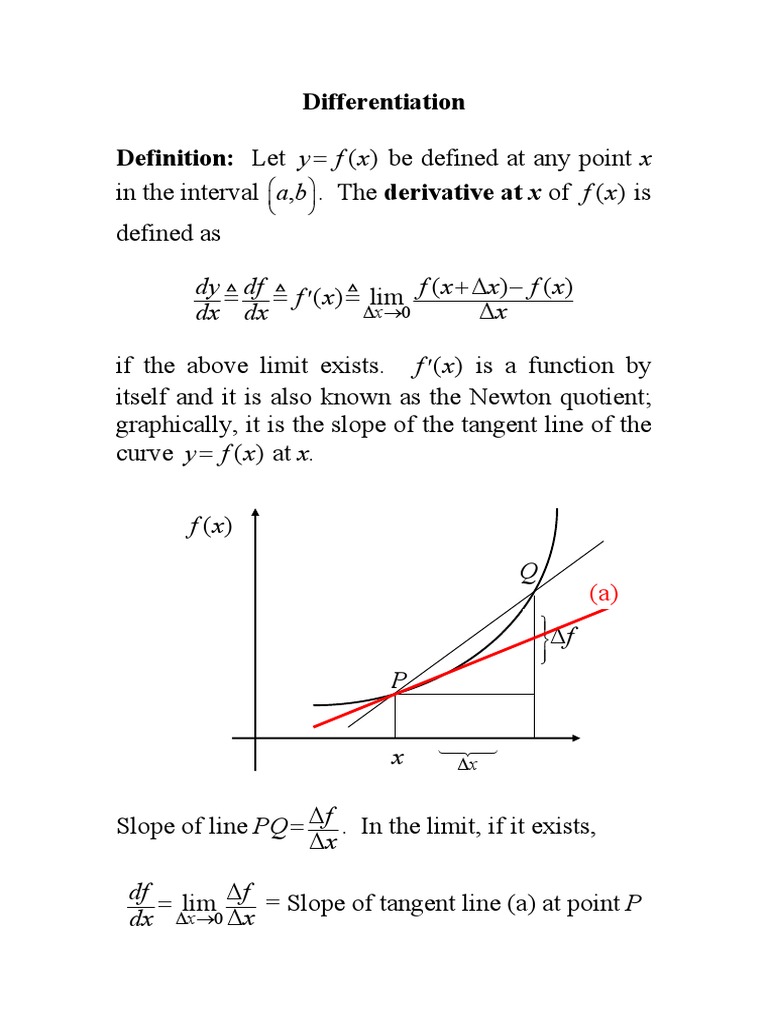 Differentiation Definition: Let: y FX Ab FX | PDF | Trigonometric ...