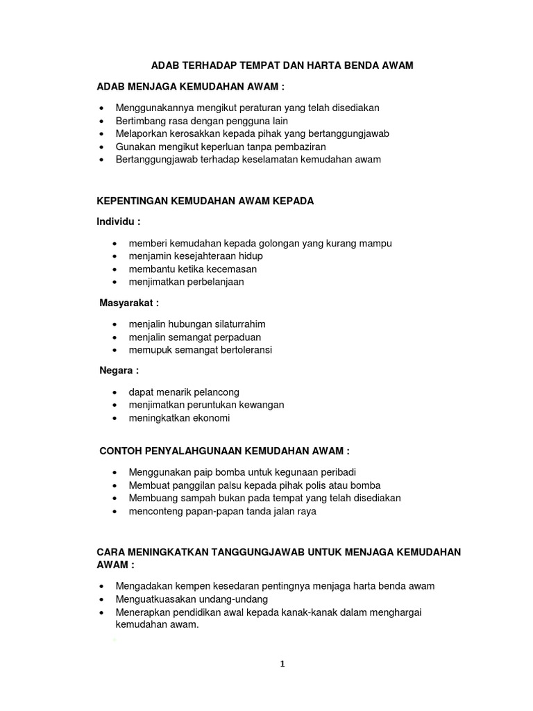 Kepentingan Beradab Di Tempat Awam - DangeloatValencia