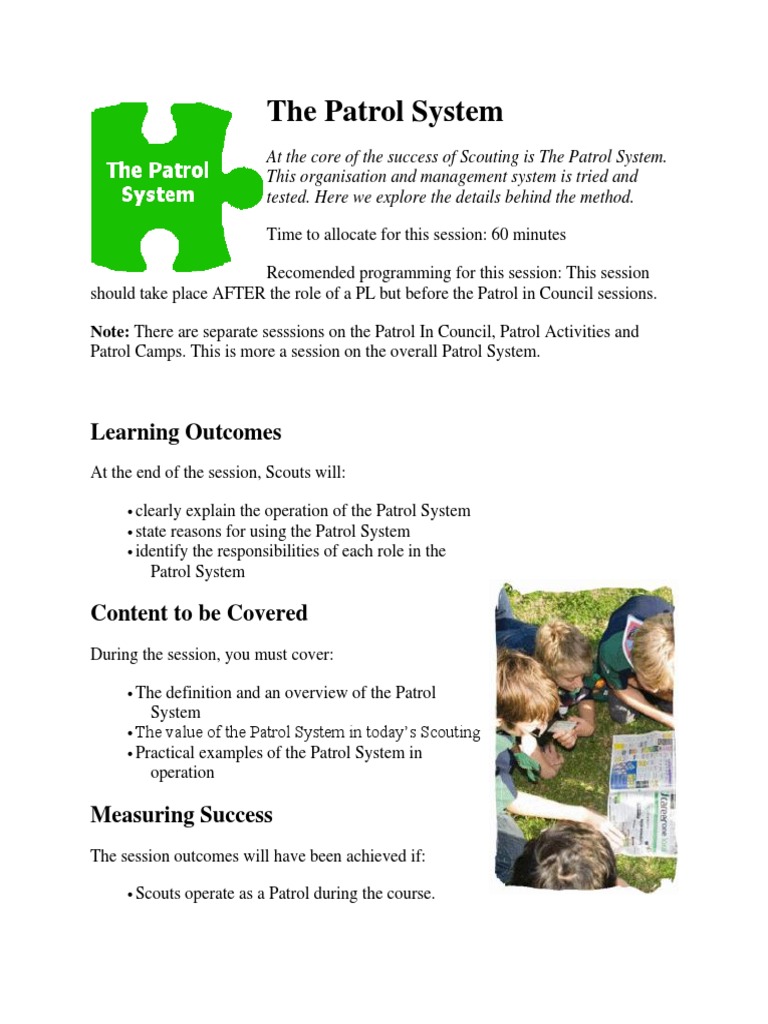 8_The Patrol System | Scouting | Psychology & Cognitive Science