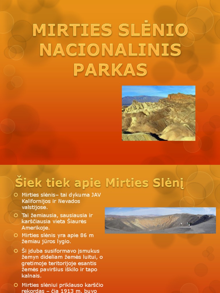 Mirties Slėnio Nacionalinis Parkas | PDF