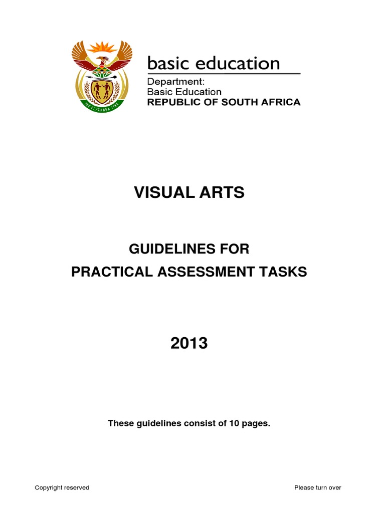 Visual Arts: Guidelines For Practical Assessment Tasks | PDF