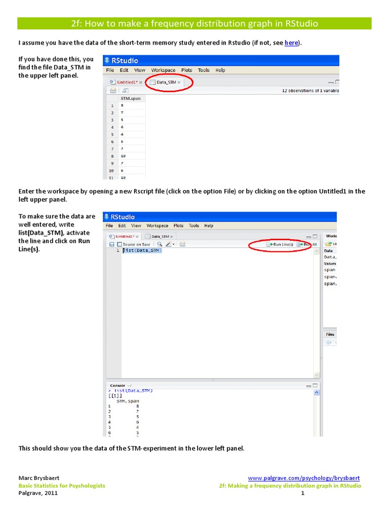 Create Frequency Graphs in RStudio | PDF | Histogram | Statistics