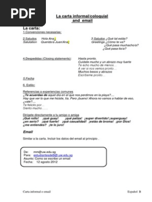 Escribe Una Carta Aprende Inglés: Cómo Escribir Una Carta Formal