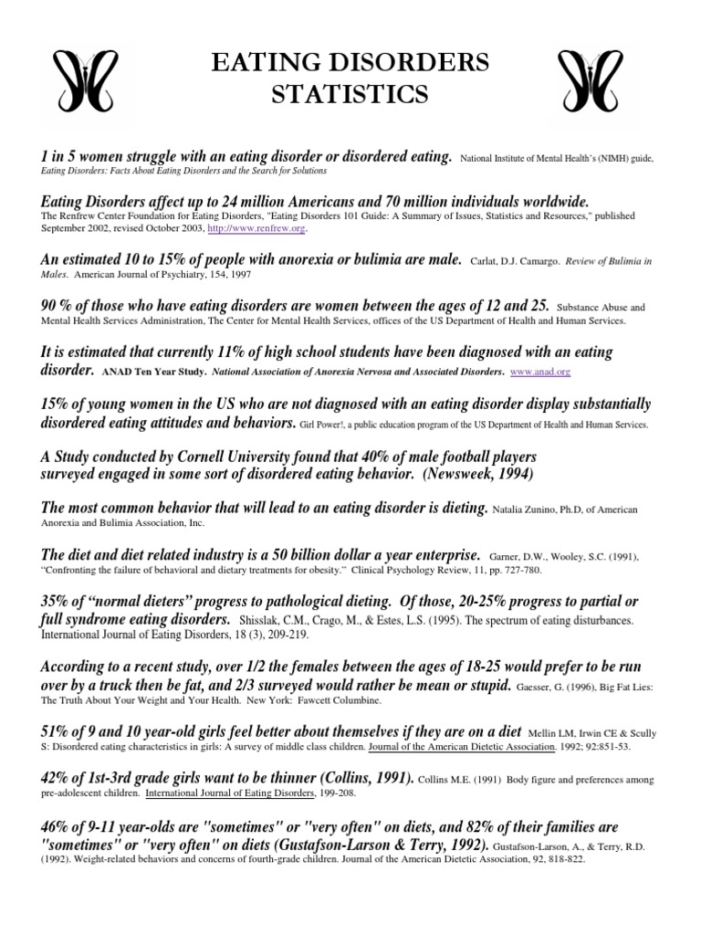 Eating Disorder Statistics | PDF | Eating Disorder | Anorexia Nervosa