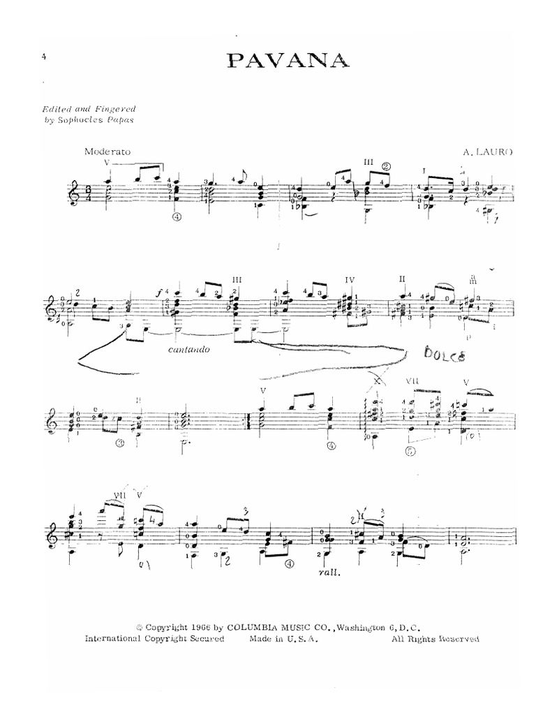 Antonio Lauro - Pavana | PDF