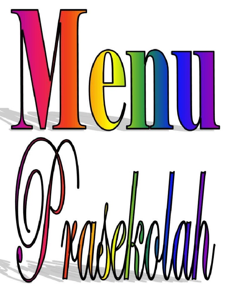 Contoh Menu Prasekolah | PDF