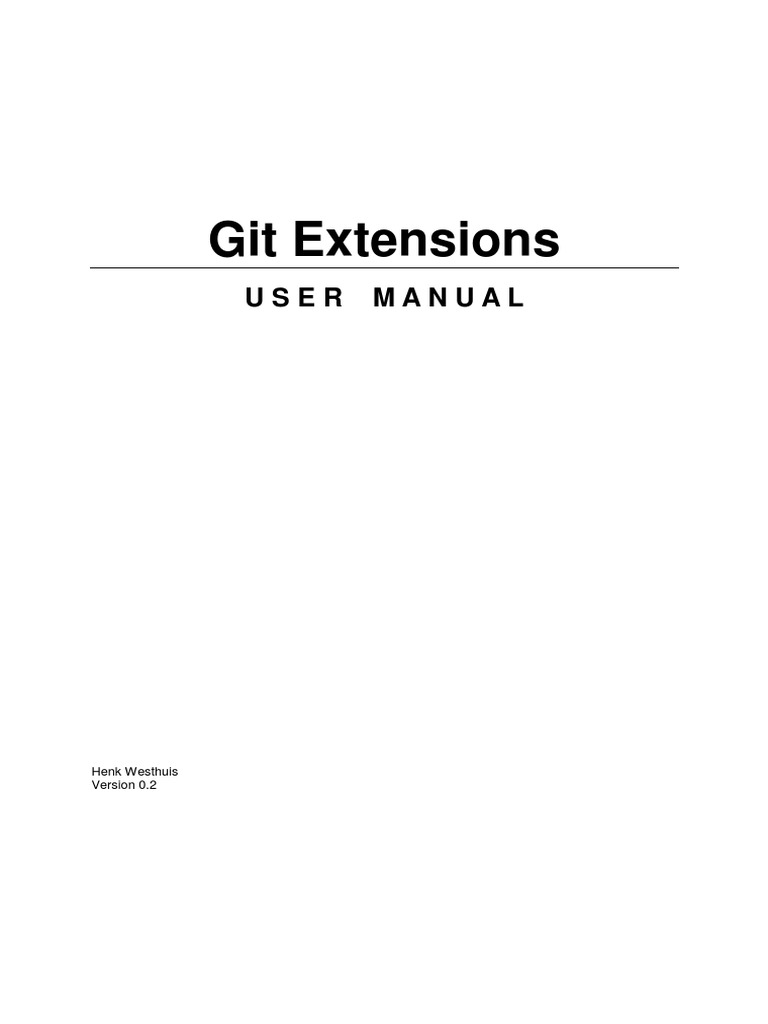 Git Extensions - User Manual | PDF | Version Control | Microsoft Visual Studio