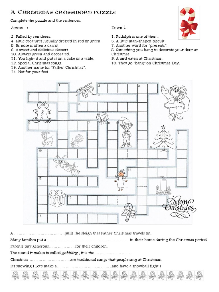 Christmas Crossword Puzzle Answers | PDF | Rudolph The Red Nosed ...
