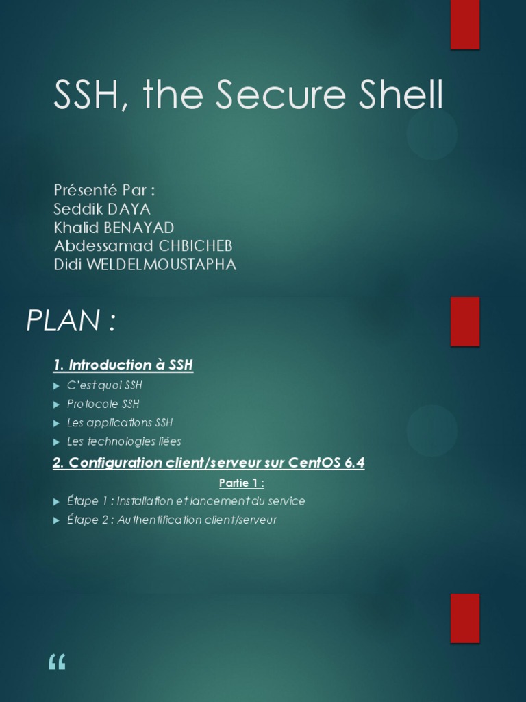 SSH, The Secure Shell | PDF | Enveloppe de protection | OSI protocols