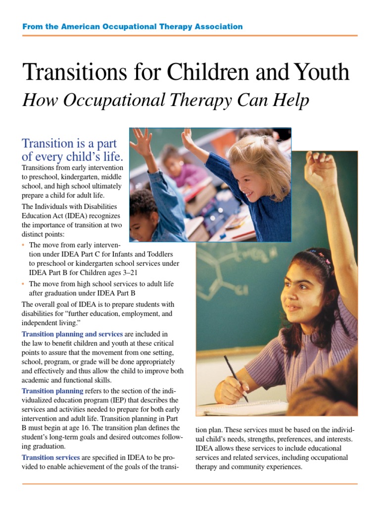 Transitions For Children and Youth: How Occupational Therapy Can Help ...