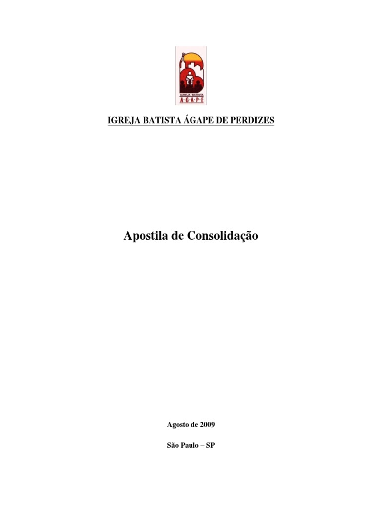 Apostila de Consolidação da Igreja Ágape | PDF | Amor | Jesus